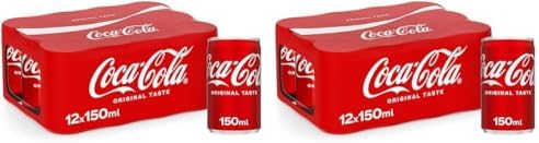 Coca-Cola Original Taste, Carbonated Soft Drink, Can 150ml, pack of 24 ...