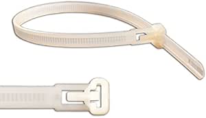 Amazon.com: Kable Kontrol Reusable Cable Zip Ties 6 Inch 100 Pcs White, 50 Lbs Tensile Strength ...