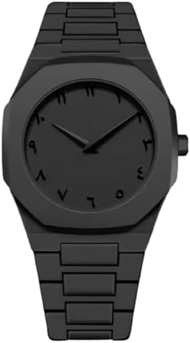 ALL BLACK | AURA Minimalist Analog Watch | Arabic Numerals | Weightless ...