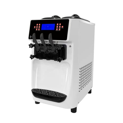 GSEICE Commercial Ice Cream Maker Mchine, 5 Inch LED Screen Dual system ...