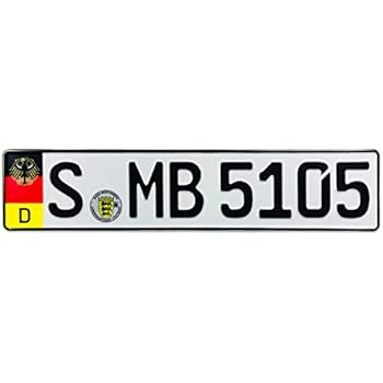 Amazon.com: Germany Coat of Arms License Plate Flag + Eagle (Stuttgart ...