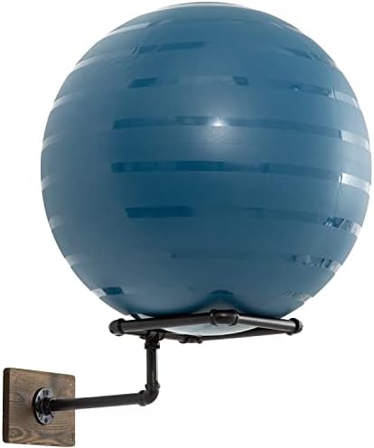 MyGift Wall Mounted Stability Ball Rack, Yoga and Exercise Ball Holder ...