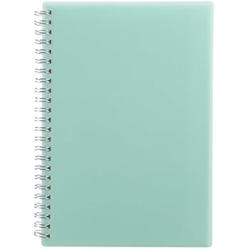 Amazon.com: A5 Notebook Spiral Matte Lime Dotted Wirebound Dot Grid 80 ...