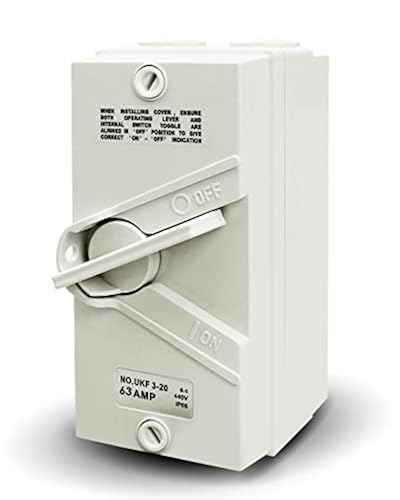 Enclosed Motor Disconnect Switch 63A 440V AC Disconnect Switch, 3 Pole Heavy Duty Safety ...