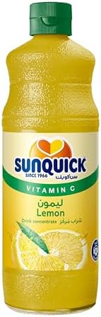Sunquick Lemon Concentrate - 700 ml, 1 Bottle, 840 ml, Lemon, Syrup, 14 ...