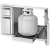 Amazon.com : Jentek Stainless Steel Slide Out Propane Tank Tray for ...