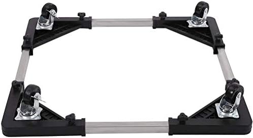 Washing Machine Base Mobile with 4 Locking Wheels Adjustable Furniture ...