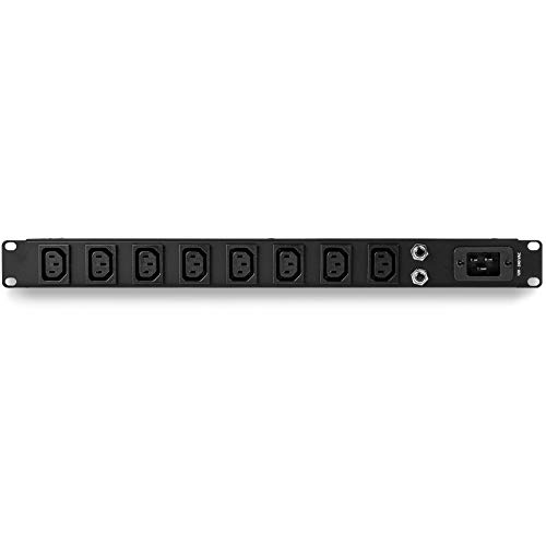 StarTech.com 1U 19 inch 8 Port Rack Mount PDU - IEC C13 Socket Rackmount Power Supply/Strip ...