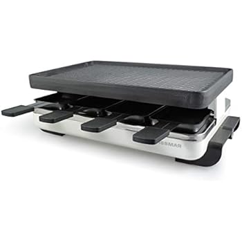 Swissmar KF-77046 8-Person Raclette with Reversible Cast Iron Grill ...