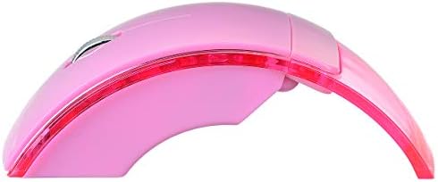 2.4GHz 1000dpi Foldable Wireless Optical Mouse - Pink Transparent price ...