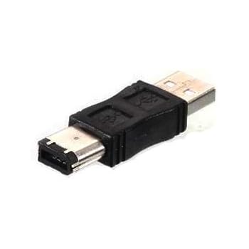 Amazon.com: Firewire IEEE 1394 6 Pin Male to USB A Male Convertor Jack ...