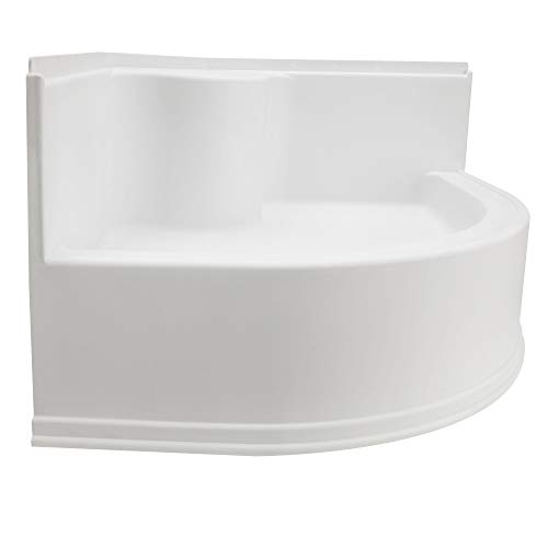 RecPro RV Shower Pan 34" x 34" Corner Radius in White | RV Shower Base ...