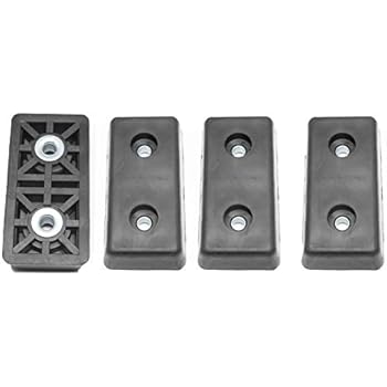 4 Extra Large Rectangular Rubber Feet Bumpers - .590 H X 3.000 L X 1. ...