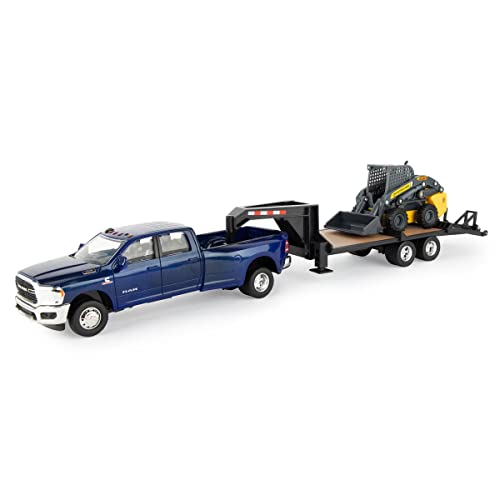 ERTL 1/32 Big Farm Ram 3500 Dually Quad Cab with Lowboy and New Holland ...