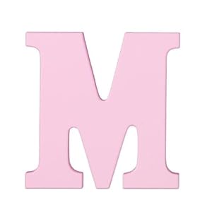 Wooden Letter "M" Hanging Initials Color: Pink: Amazon.co.uk: Baby