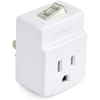 GE Grounded Outlet Power Switch, On Off Outlet Switch, 3 Prong, Plug in ...