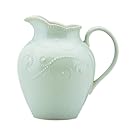 Amazon.com | Lenox French Perle Pitcher, Medium, Ice Blue: Cream ...