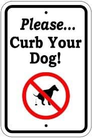 Amazon.com: 18" x 12" Please Curb Your Dog Sign: Garden & Outdoor