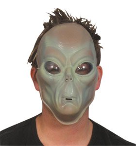 PLASTIC ALIEN MASK ON ELASTIC - SUITABLE FOR CHILDREN/ADULTS: Amazon.co ...