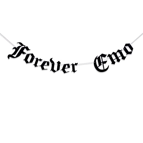 Gothic Letter Forever Emo Banner, Old English Emo Garland, Gothic Home ...