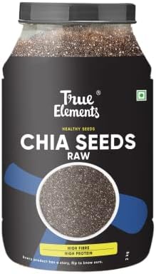 سعر True Elements Chia Seeds 2kg - Raw Seeds for Eating | Chia seeds | Non GMO | Seeds for ...