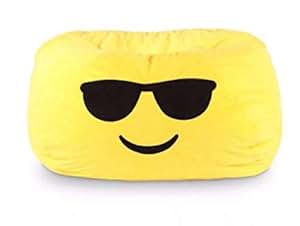 Amazon.com: GoMoji Emoji Cool Bean Bag Chair, 28 x 28, yellow: Kitchen ...