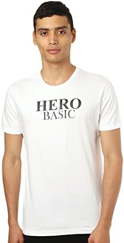 Hero Basic ,Round Neck T-Shirt For men , Hero Basic,White , S price in ...