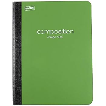 Amazon.com : Staples Poly Composition Notebook, College Ruled, Green, 9 ...