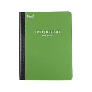 Amazon.com : Staples Poly Composition Notebook, College Ruled, Green, 9 ...