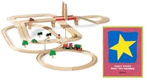 BRIO 33161 Wooden Road & Railway System: Rail & Road Tub Set: Amazon.co ...