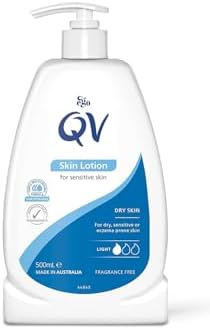 QV Skin Lotion 500ml, 24 Hour Moisturisation Light Body Lotion, PH ...