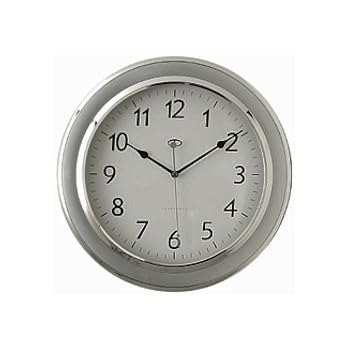 Amazon.com: Telesonic Silver Wall Clock w/Quiet Sweep Second Hand: Home ...