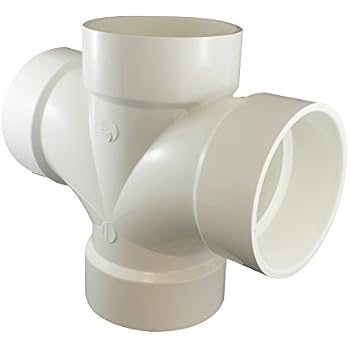 Canplas 192185 PVC DWV Double Sanitary Tee, 4-Inch - Pipe Fittings ...