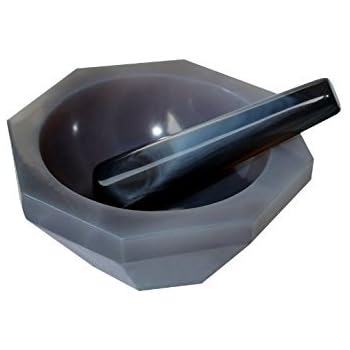Amazon.com: Agate Mortar and Pestle, 6.8", OD=174mm,ID = 140 mm ...