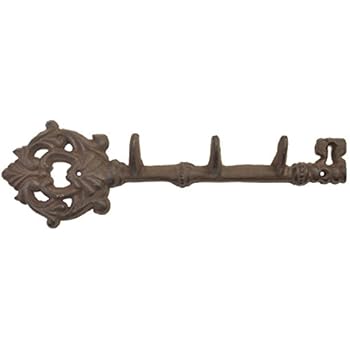 Amazon.com: Large Brass Plated Skeleton Key Coat Rack Hook: Office Products