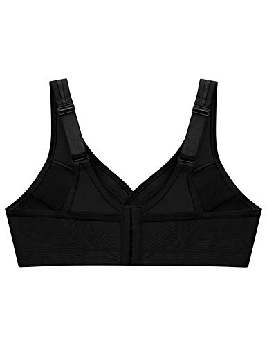 Glamorise Women's Plus Size MagicLift Active Support Bra #1005 Black ...