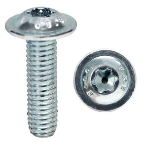 (500pcs) M5x20 Torx Button Flange Metric Machine Screw with TX-25 Drive Zinc Plated Steel by ...
