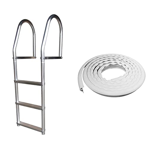 Dock Edge + ECO Weld Free Fixed Dock Ladder, 3 Steps, Aluminum and ...