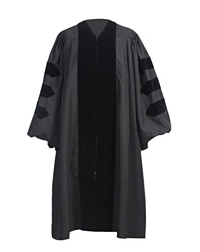 GraduationService Unisex Deluxe Doctoral Regalia Gown Graduation ...