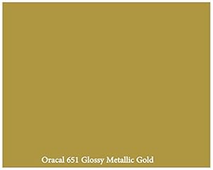 Amazon.com: Metallic Gold Glossy 12" x 10 Foot Roll of Oracal 651 ...