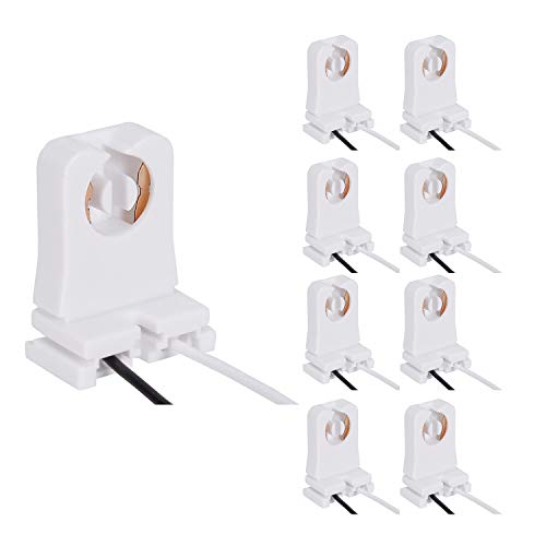 JACKYLED 8-Pack Non-Shunted Turn-Type T8 Lamp Holder UL Socket ...