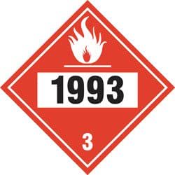 FLAMMABLE CLASS 3 1993 PLACARD 12/PK : Amazon.ca: Home