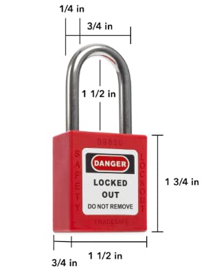 TRADESAFE Lockout Tagout Kit with Loto Locks for Gate Valves, Ball Valves, Electric Plugs ...