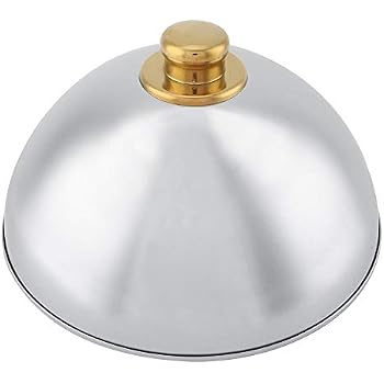 Amazon.com | Cheftor 10" Polished Stainless Steel Cloche Dome Plate and ...