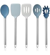 Amazon.com: Cook with Color Silicone Cooking Utensils, 5 Pc Kitchen ...