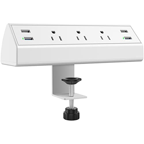 Mua Desk Clamp Power Strip with USB,Power Supply for Desk Edge Mount ...