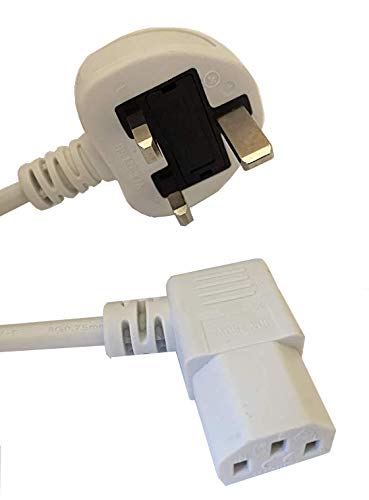 Buy 3m Mains Power Cable with 90 Degree Right Angled Kettle Type IEC ...