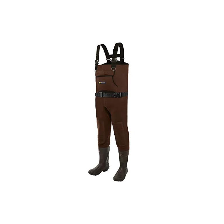 TIDEWE Neoprene Waders, Cleated Bootfoot Men Chest Waders, Waterproof ...