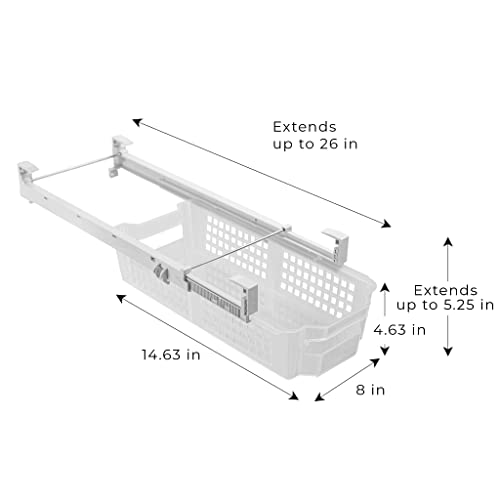 Smart Design Adjustable Pull Out Refrigerator Drawer - Medium ...
