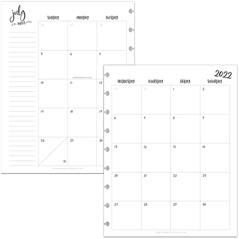 BetterNote July 2022 - June 2023 Academic Monthly Calendar Refill for ...